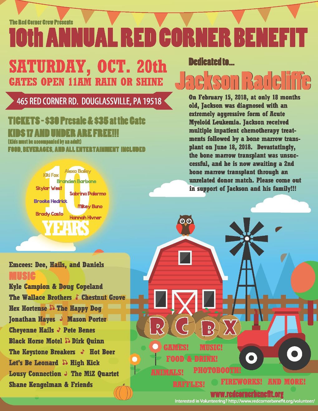 2018 – Jackson Radcliffe – Red Corner Benefit